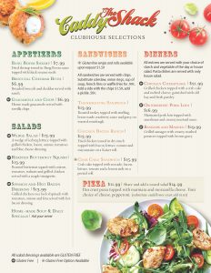 Caddy Shack Restaurant | Menus