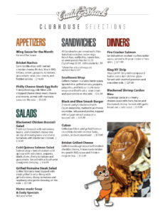 Caddy Shack Restaurant | Menus