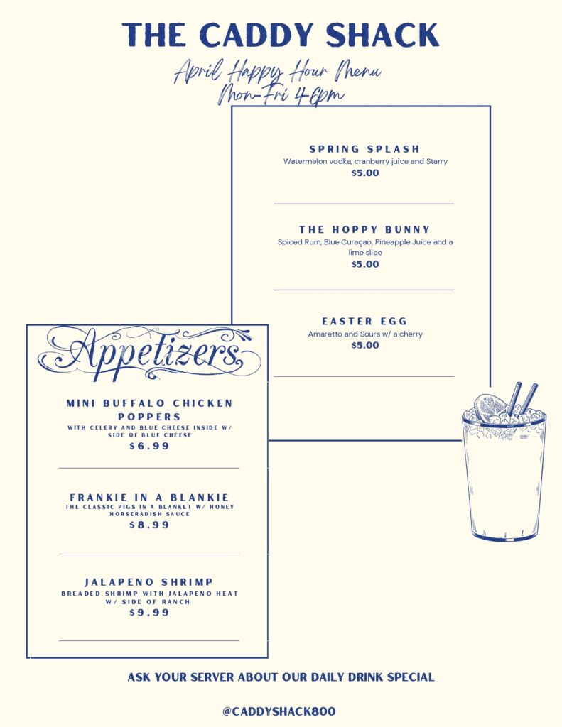 Caddy Shack Restaurant | Menus