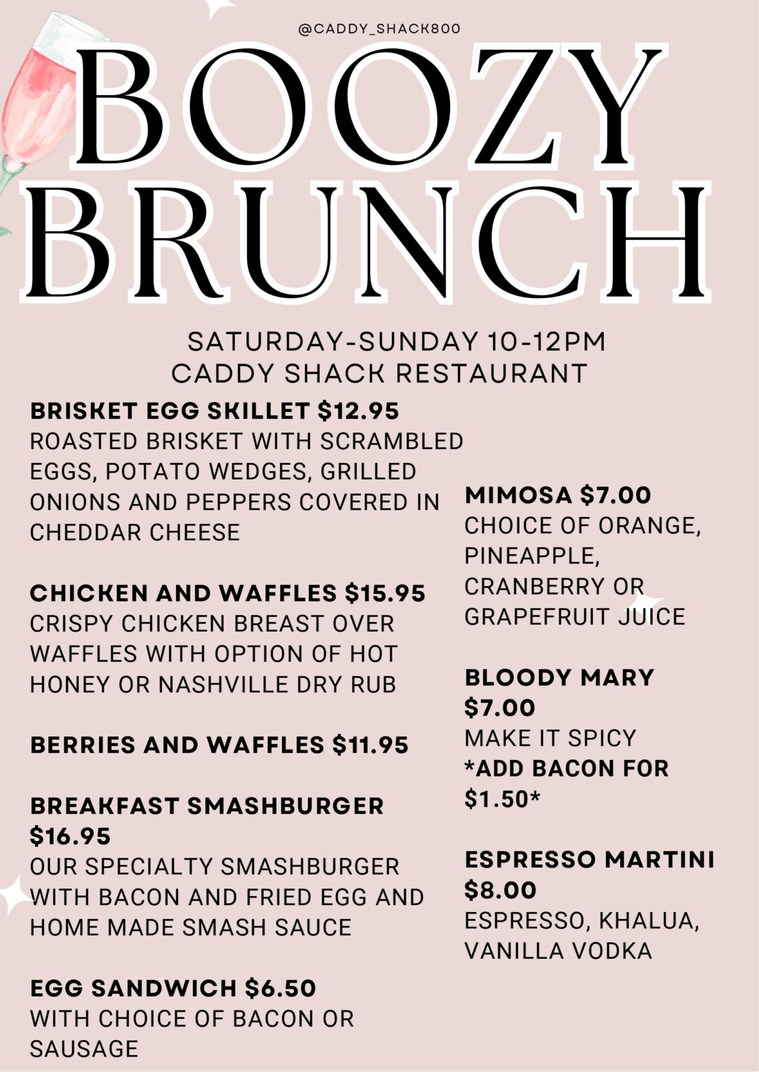 Caddy Shack Restaurant | Menus