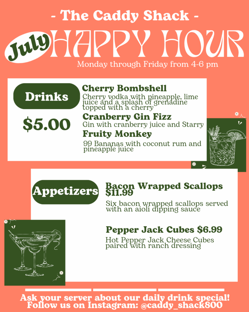 Caddy Shack Restaurant | Menus